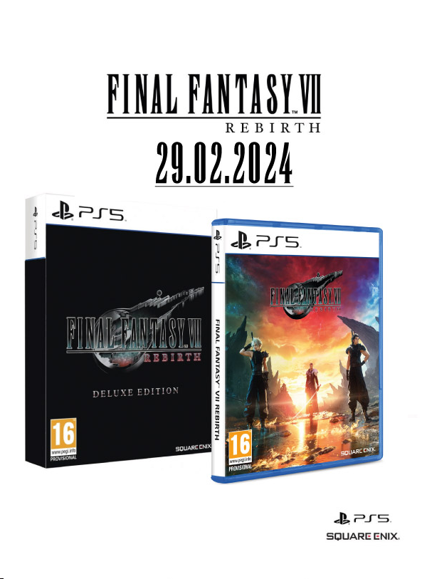 Final Fantasy VII: Rebirth PS5 | Edição Deluxe & Standard , Steelbook